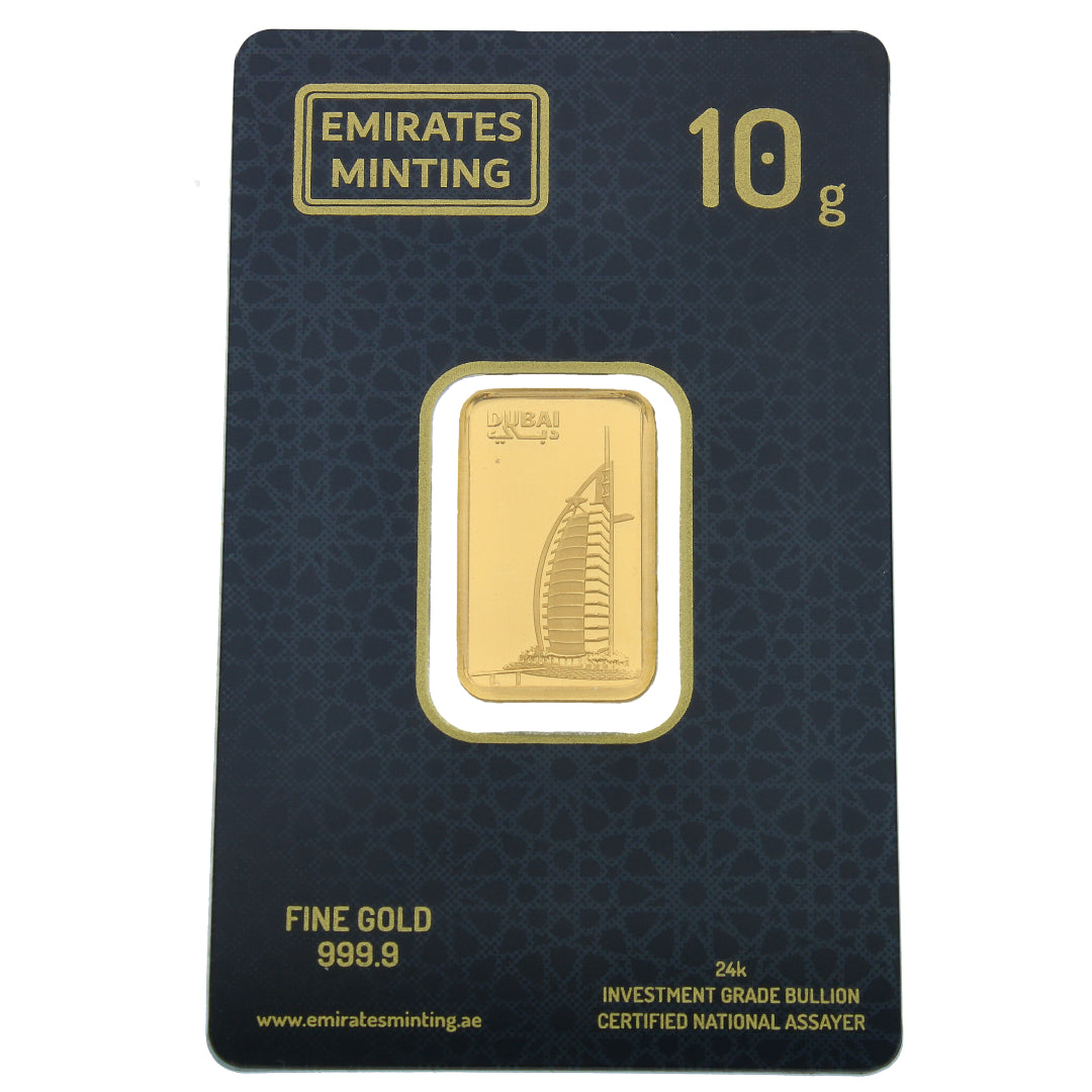 Buy Online Emirates Minting 10 Grams Burj Al Arab Gold Bar 999.9 Purity ...